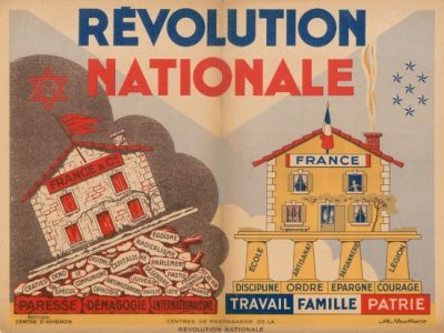 Affiche revolution nationale travail famille patrie – Jeune Nation