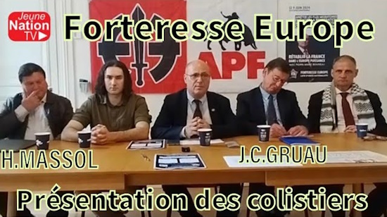 Forteresse Europe : présentation des colistiers – Jeune Nation