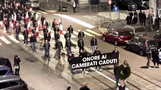 Milan a rendu hommage aux camarades Ramelli, Borsani et Pedenovi ...